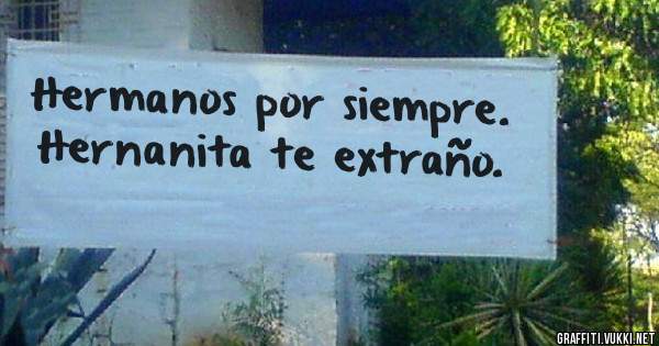 Te Extrano Mucho Hermano